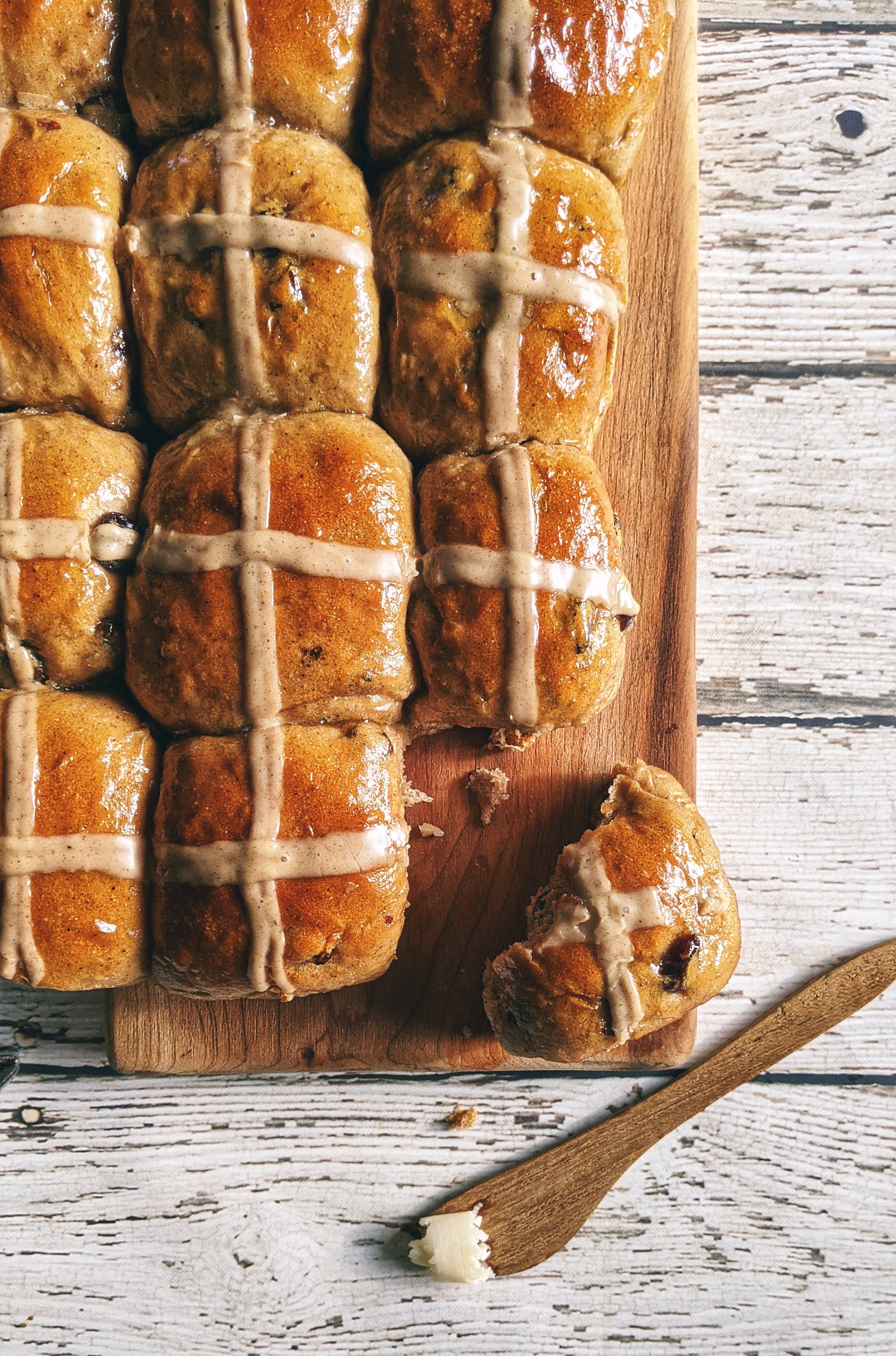 Chai Spiced Hot Cross or Tea Buns (Vegan) - Eat What You Sow